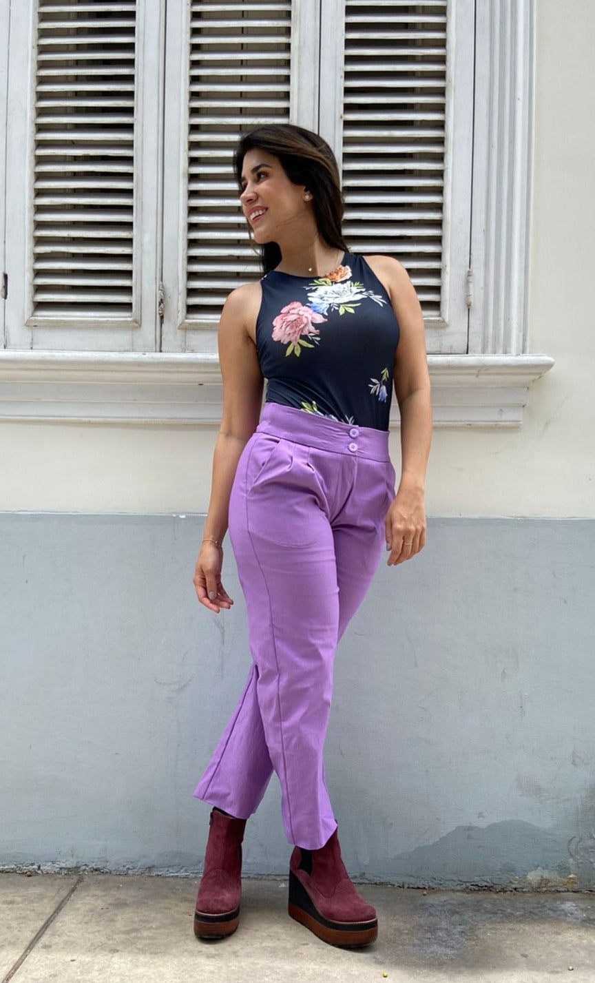 Top Olímpico Azul Floral Stock – Julieta Shop